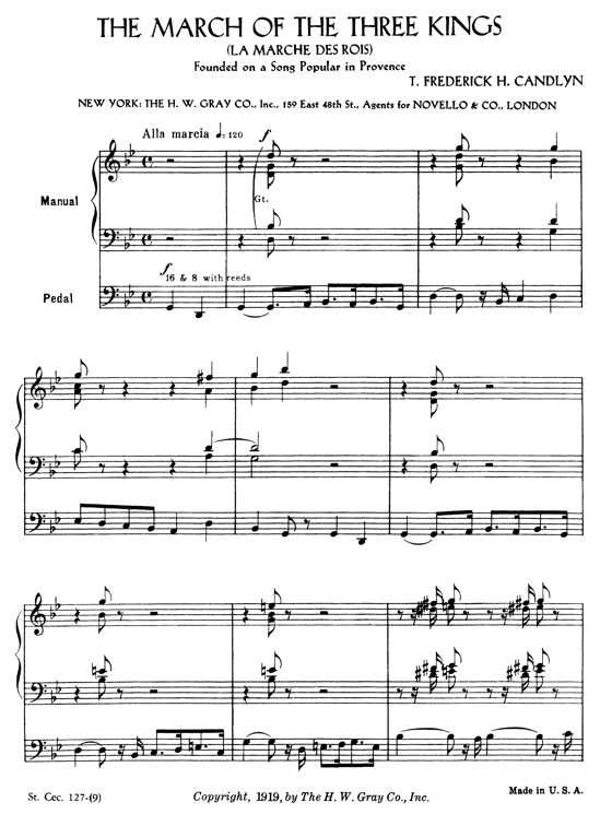 The March of the Three Kings, by T Frederick H Candlyn, Order Online