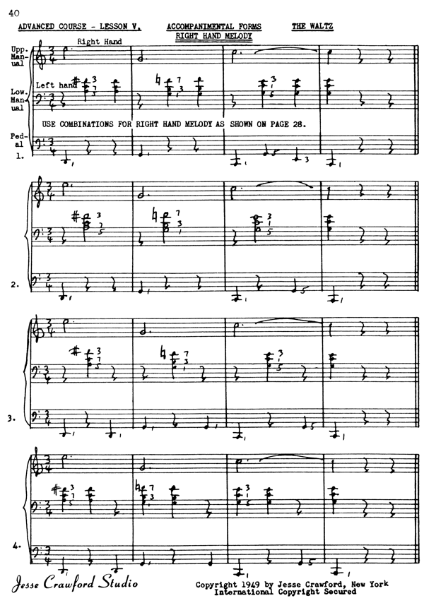 Advanced Organ Course, by Jesse Crawford, Order Online