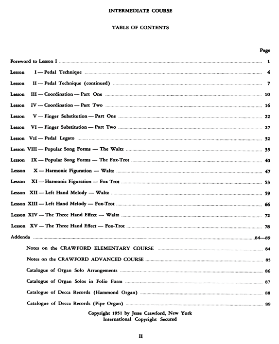 Intermediate Organ Course, by Jesse Crawford
