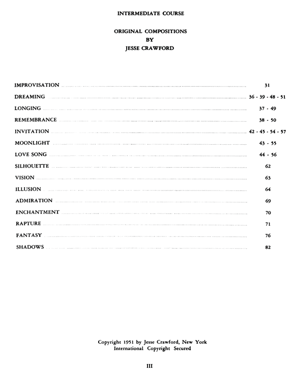 Intermediate Organ Course, by Jesse Crawford