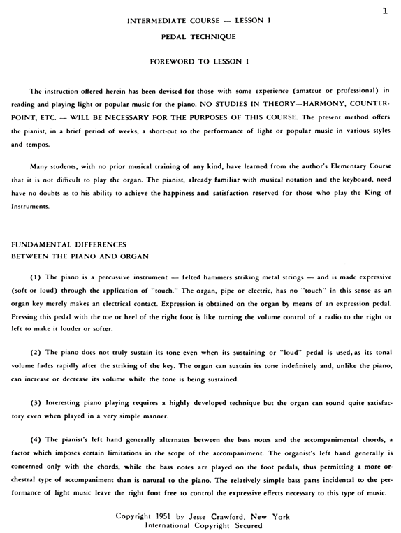 Intermediate Organ Course, by Jesse Crawford