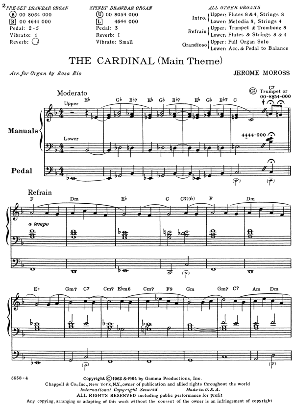 Organ Arrangements of Classic Melodies, Vol II, arr by Rosa Rio, Order ...