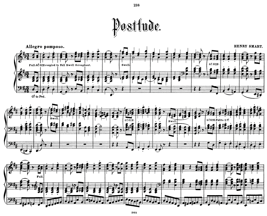 Postlude, by Henry Smart, Order Online